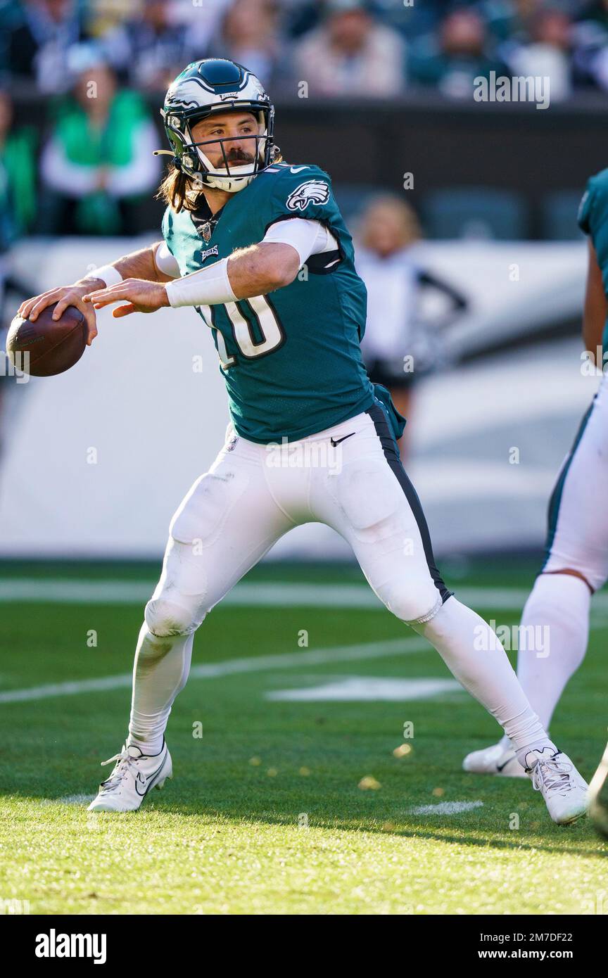 Philadelphia Eagles quarterback Gardner Minshew (10) in action during the NFL football game ...