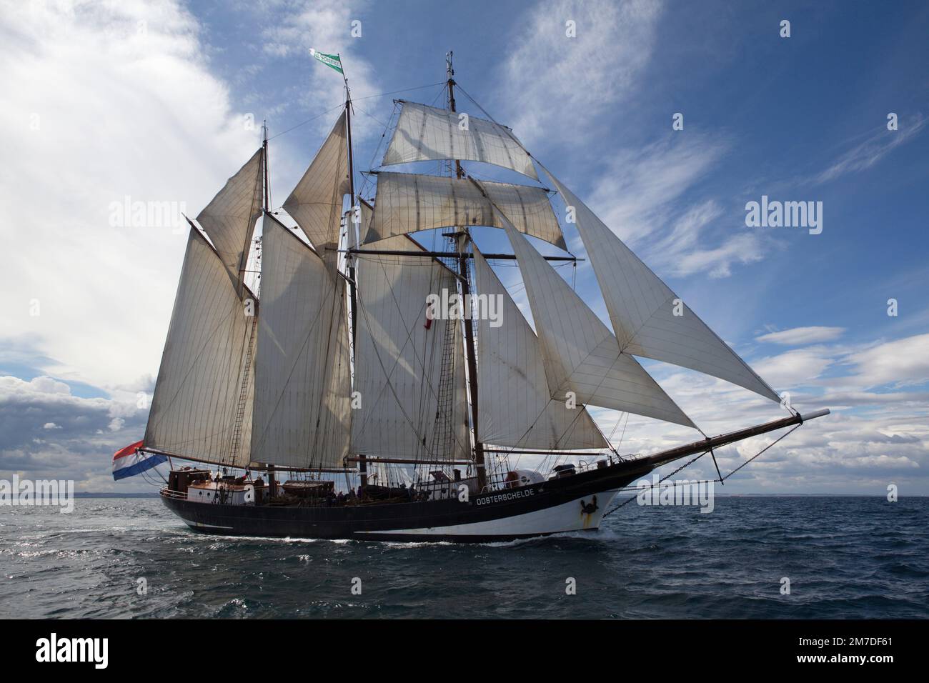 Dutch topsail schooner Oosterschelde, Hartlepool race start, 2010 Stock ...