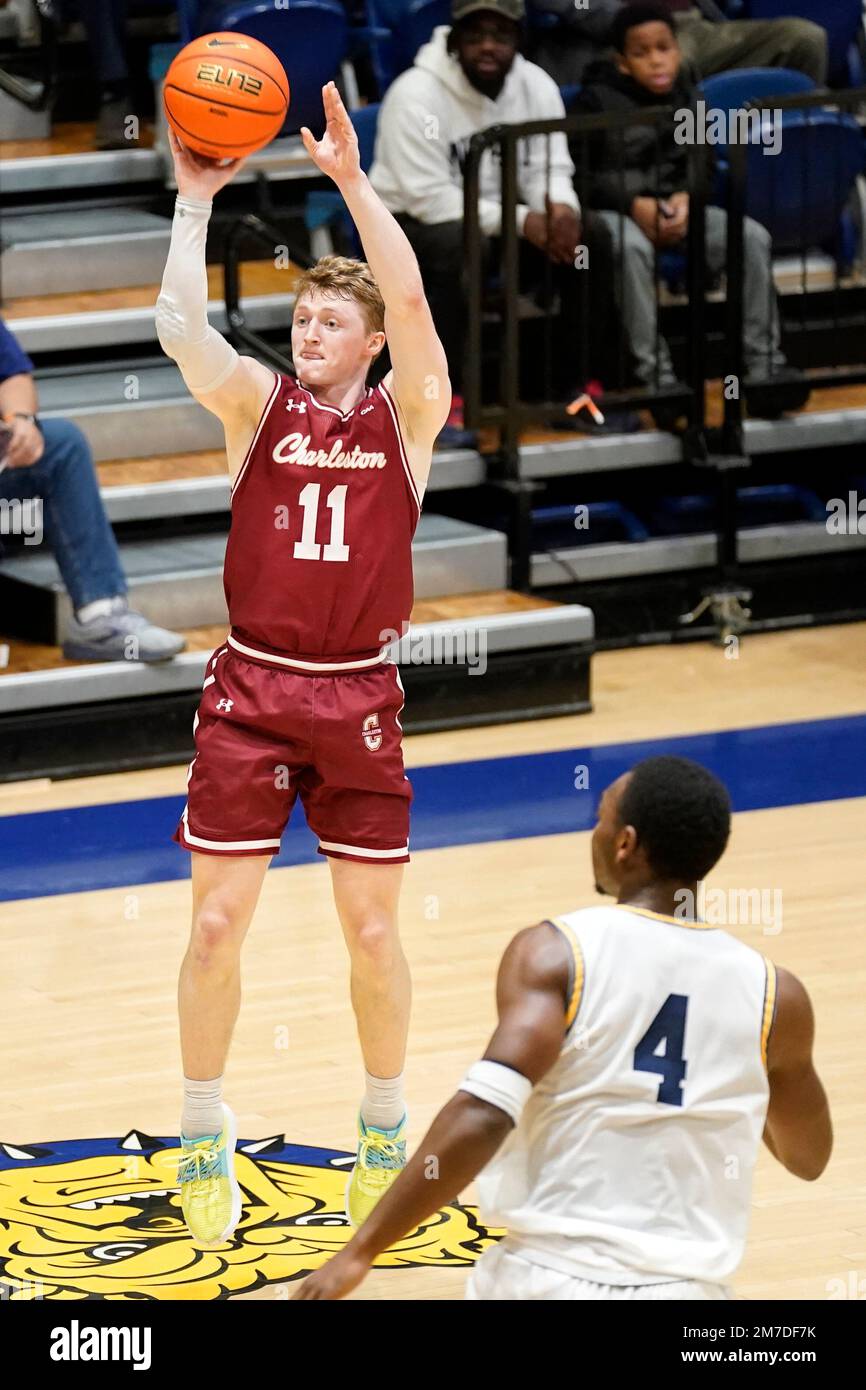 College of Charleston guard Ryan Larson (11) shoots against North ...