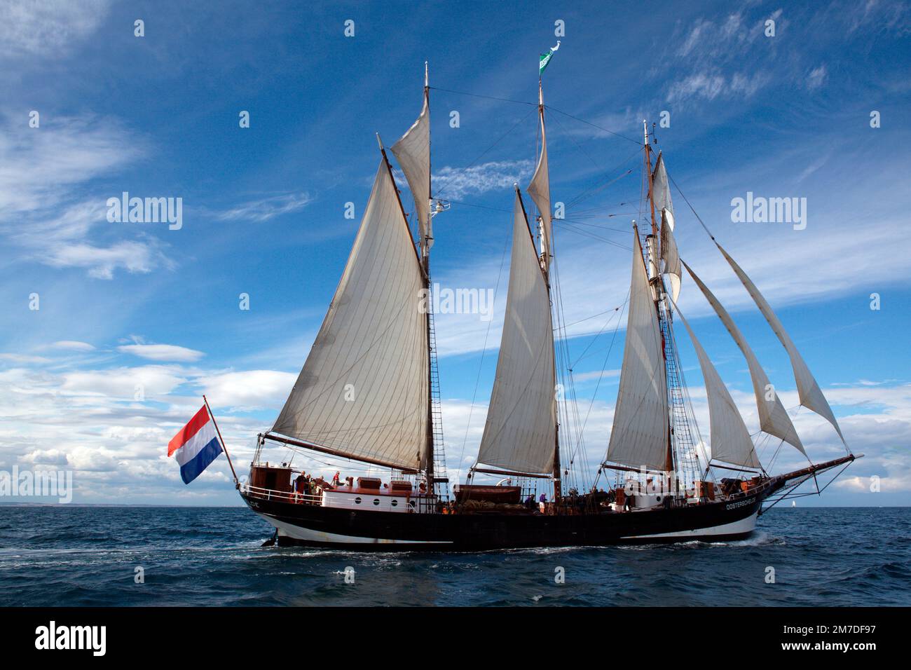 Dutch topsail schooner Oosterschelde, Hartlepool race start, 2010 Stock ...