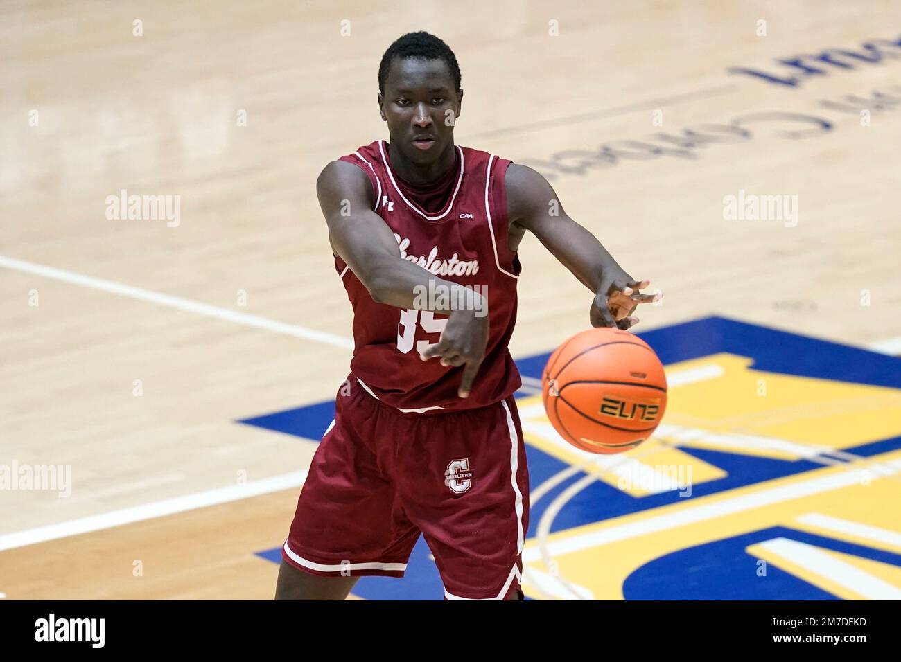 College of Charleston forward Babacar Faye (35) passes the ball against ...
