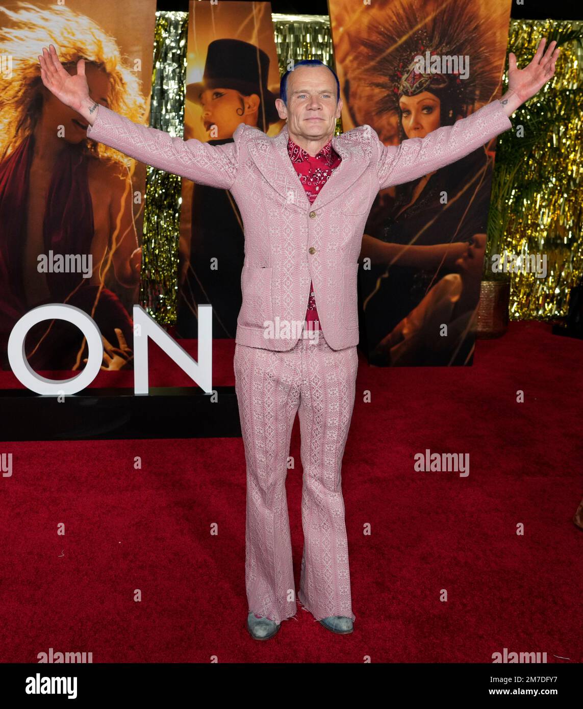 Flea poses at the premiere of the film "Babylon," Thursday, Dec. 15 ...