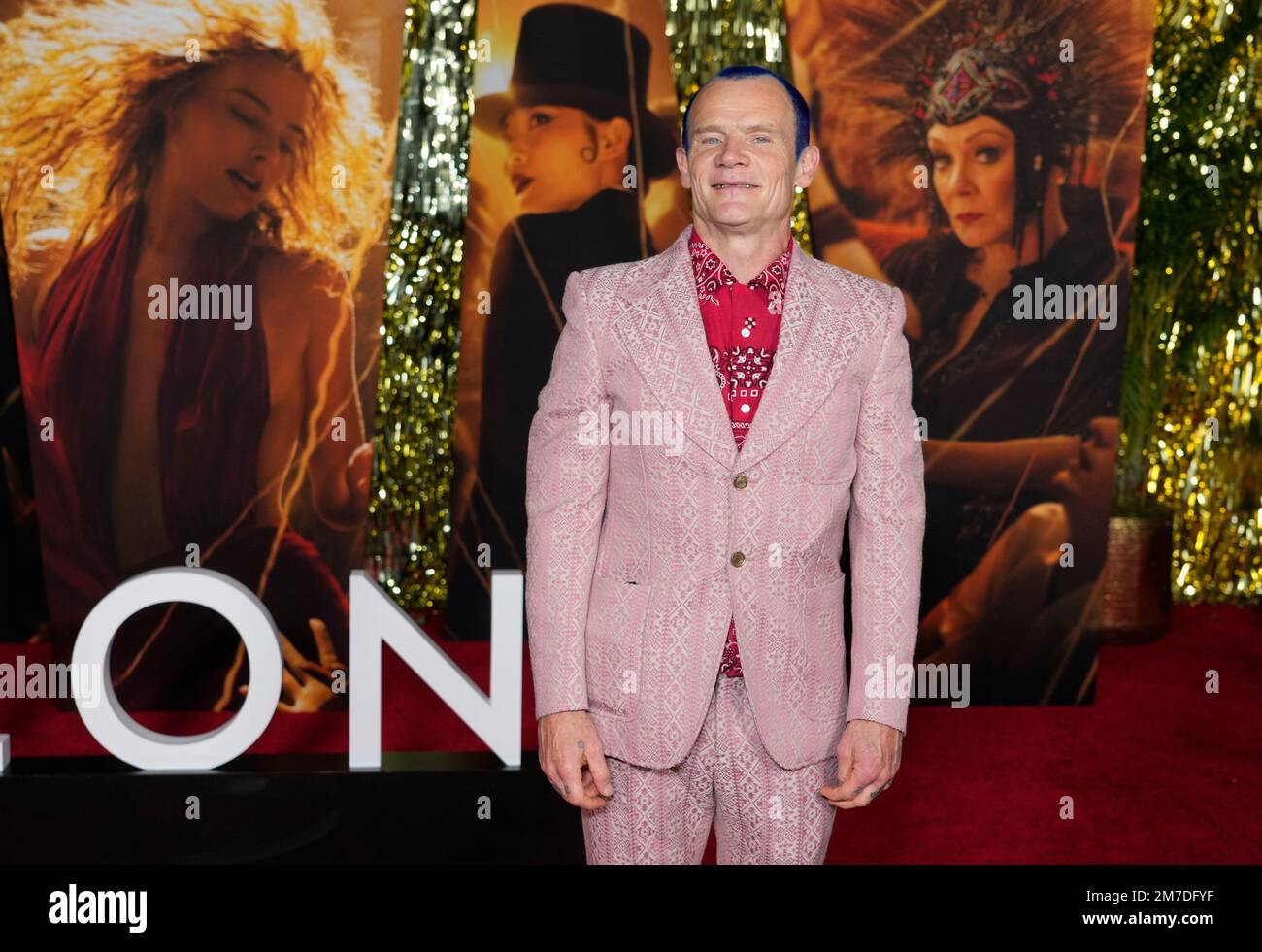Flea poses at the premiere of the film "Babylon," Thursday, Dec. 15 ...