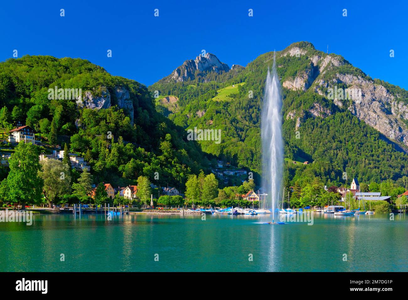 Beautiful Village Weesen, swiss Alps, Switzerland Stock Photo - Alamy