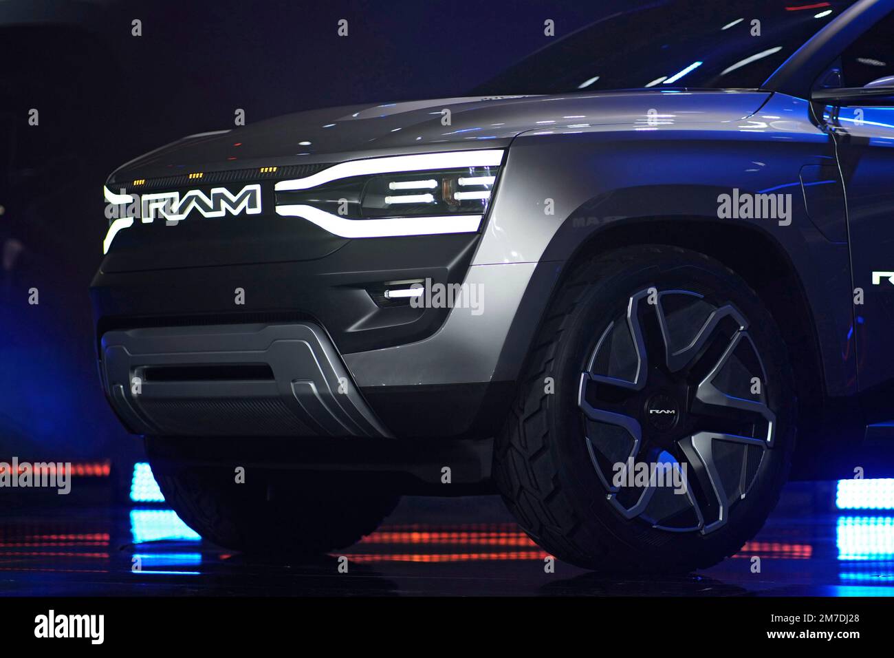 The Ram 1500 Revolution electric battery powered pickup truck is ...