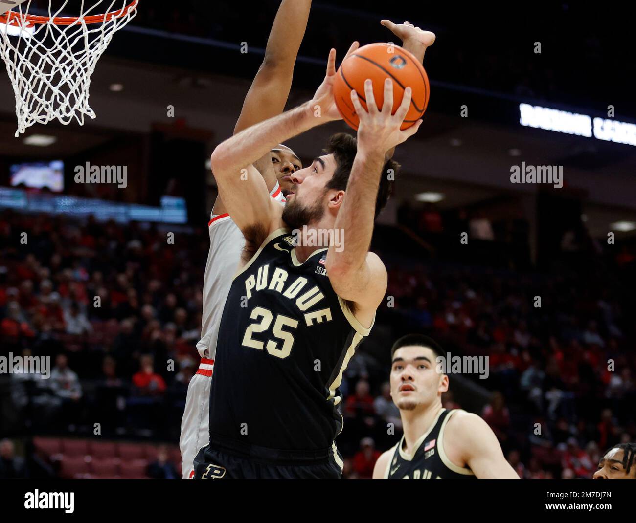 Purdue guard Ethan Morton (25) shoots against Ohio State forward Zed ...