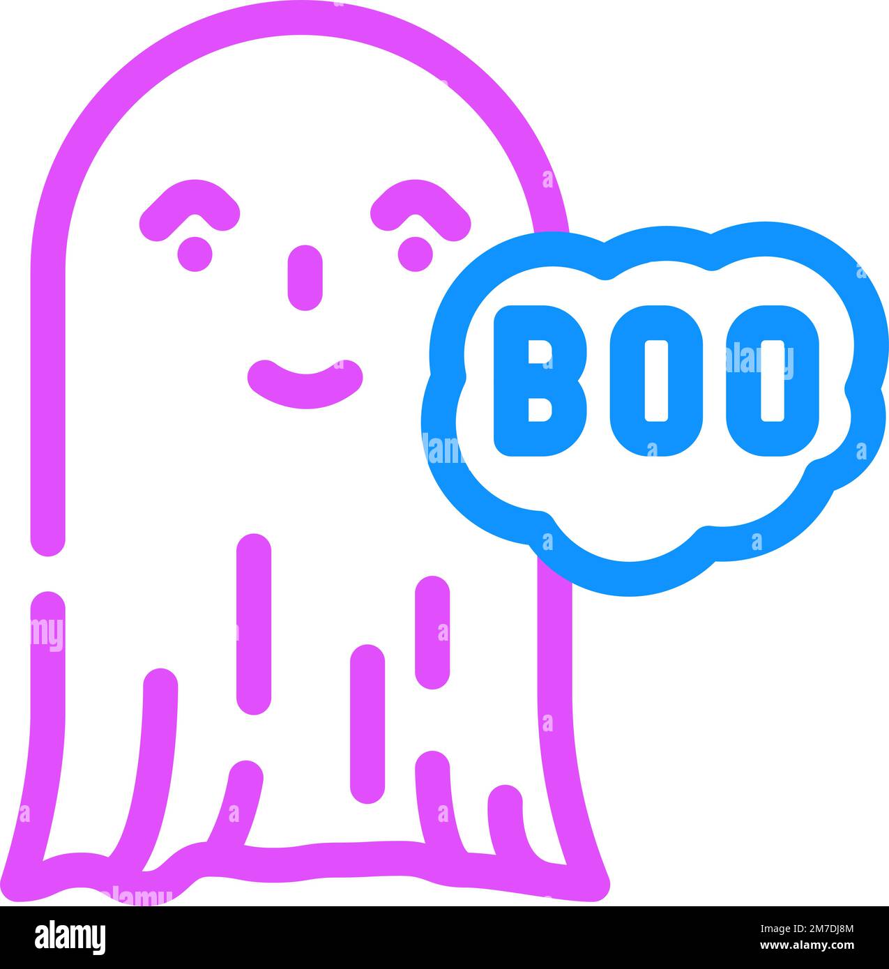 boo ghost color icon vector illustration Stock Vector Image & Art - Alamy