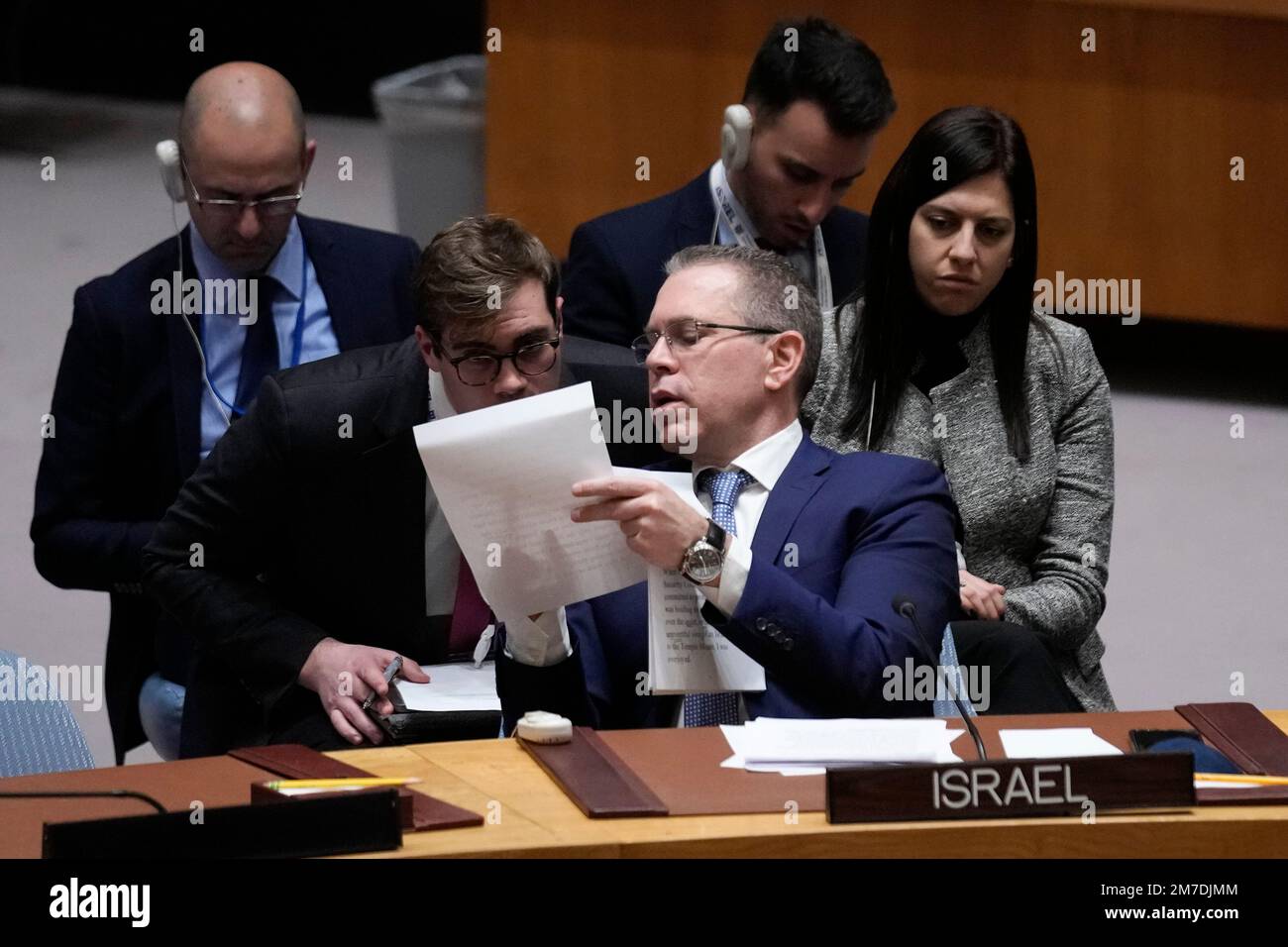 Gilad Erdan, Israeli Ambassador to the United Nations, participates in ...