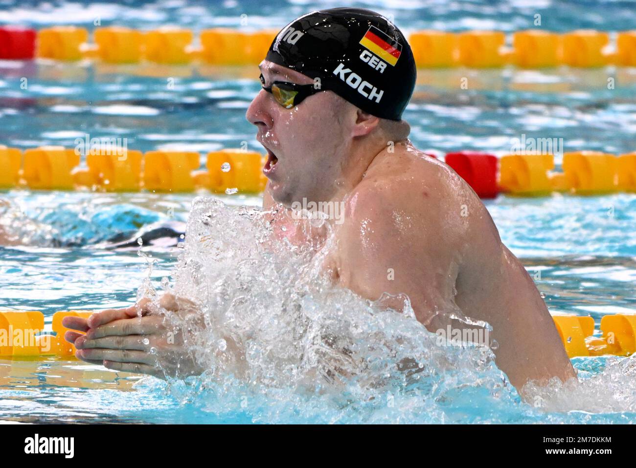 Marco Koch of Germany swims in his heat of the men's 200m breaststroke ...