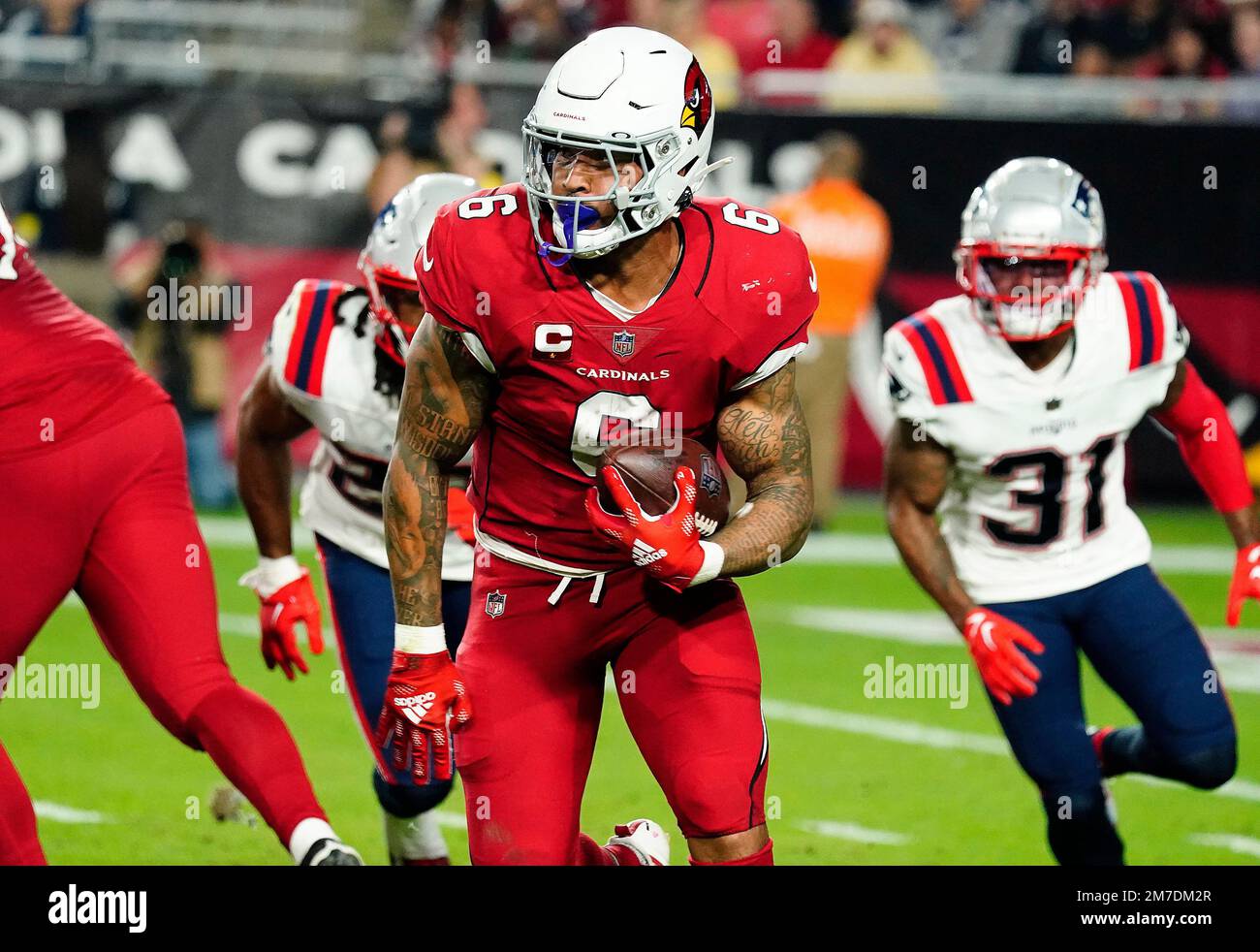 Arizona Cardinals running back James Conner (6) finds running room ...