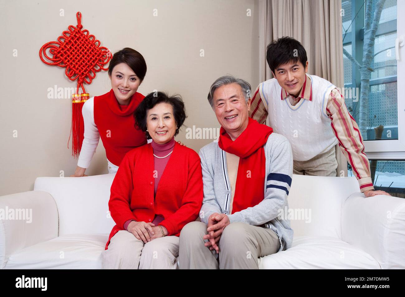 Family life with traditional Chinese style Stock Photo - Alamy