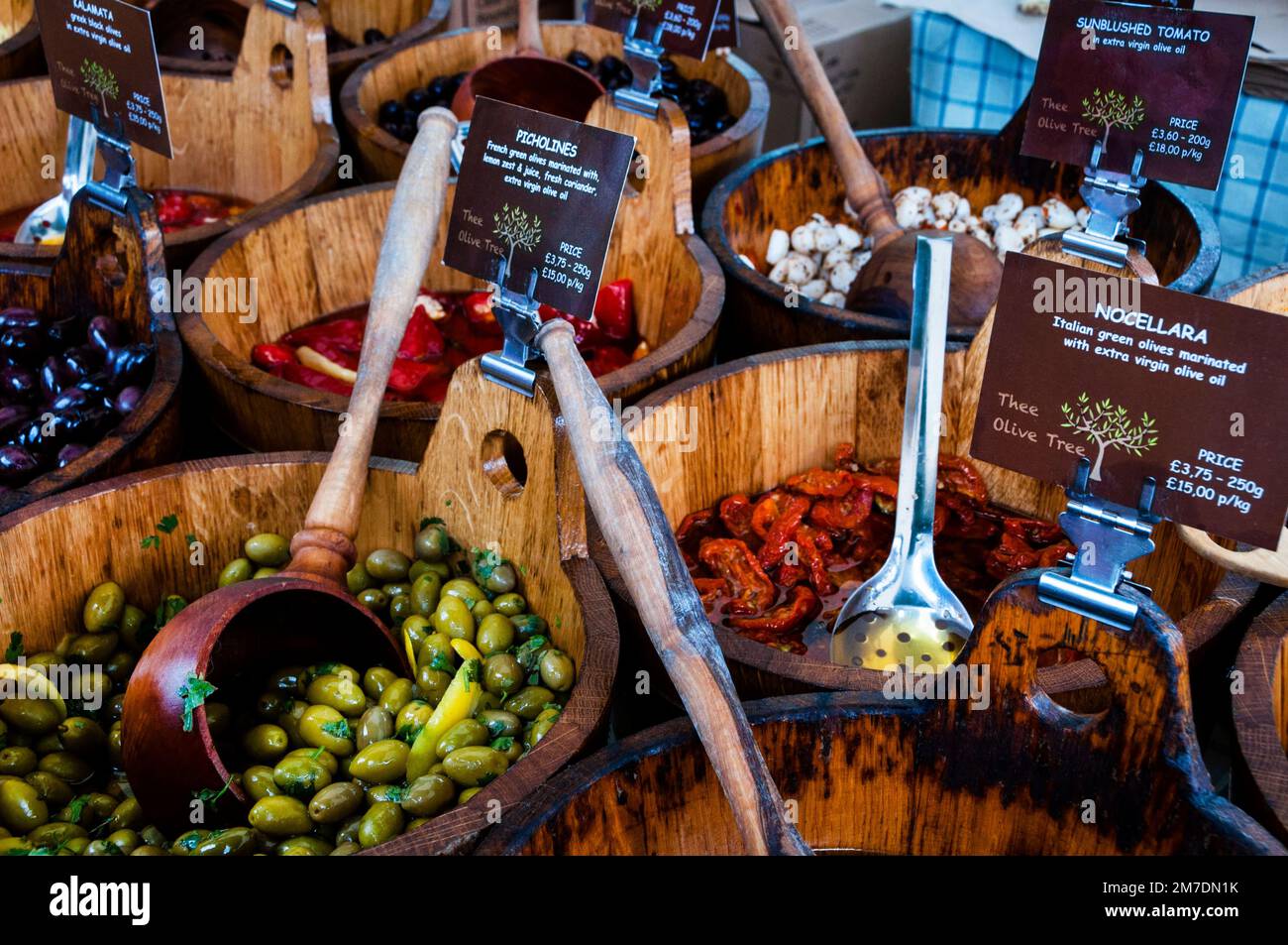 Outdoor market offers fresh olives from The Olive Tree in Shrewsbury ...