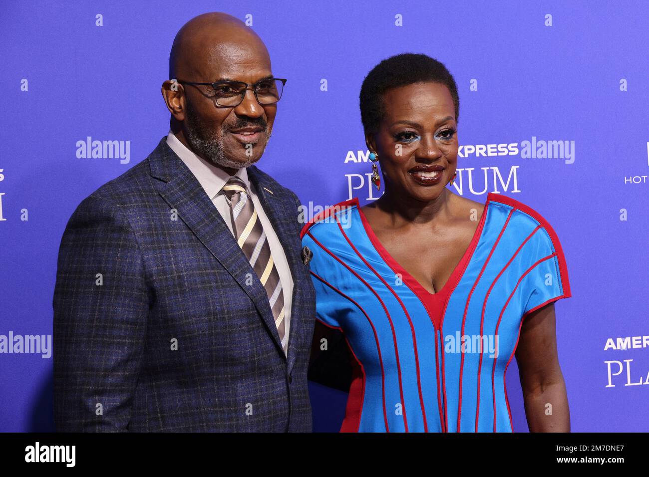 Julius Tennon, left, and Viola Davis arrive at the 34th annual Palm ...