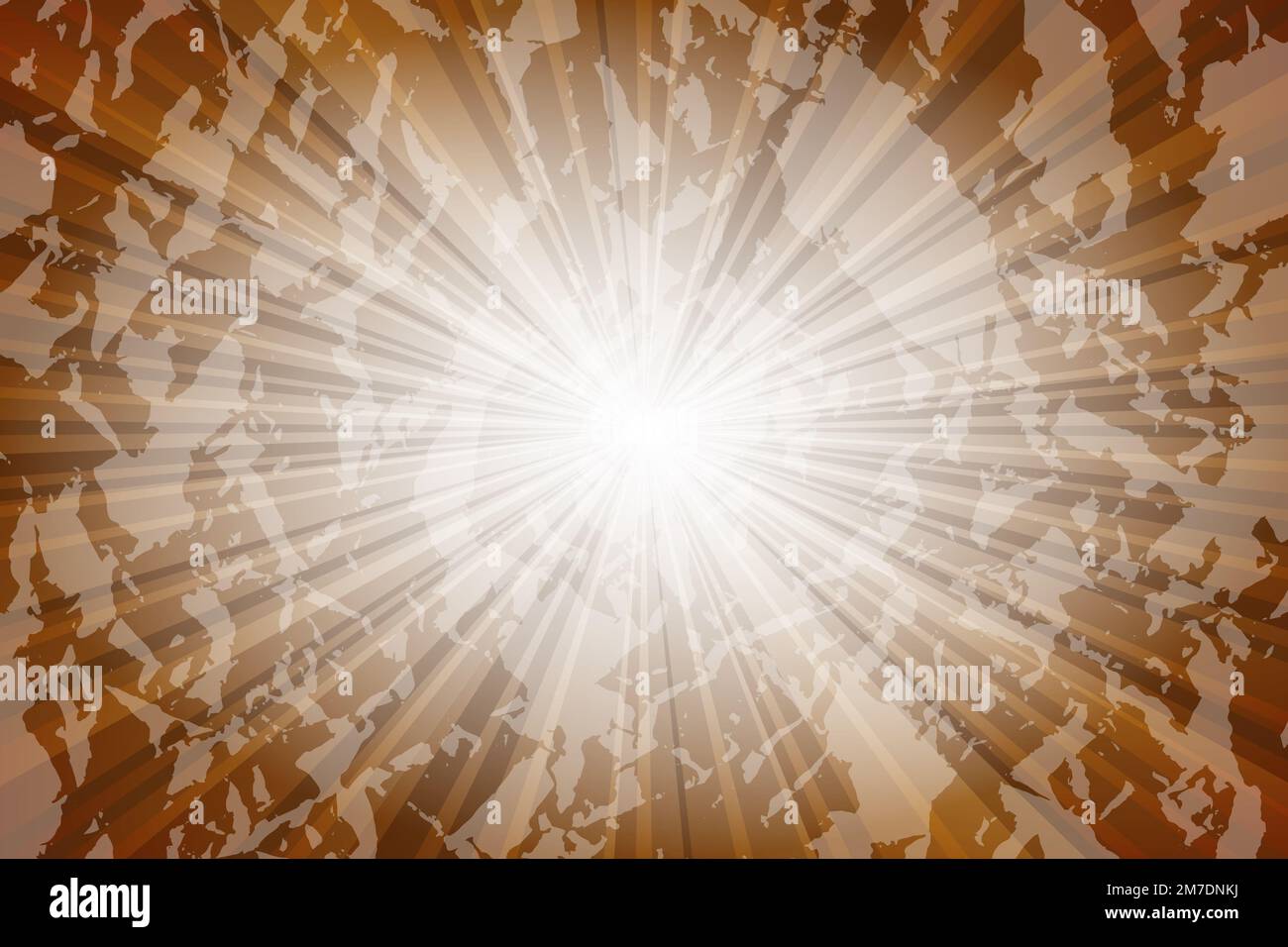 Abstract brown background with sun ray. Summer vector illustration for ...