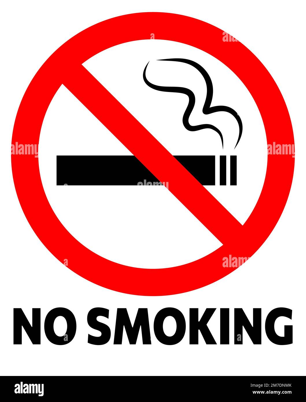 Sing No smoking with text. Stop cigarette symbol. Vector illustration ...