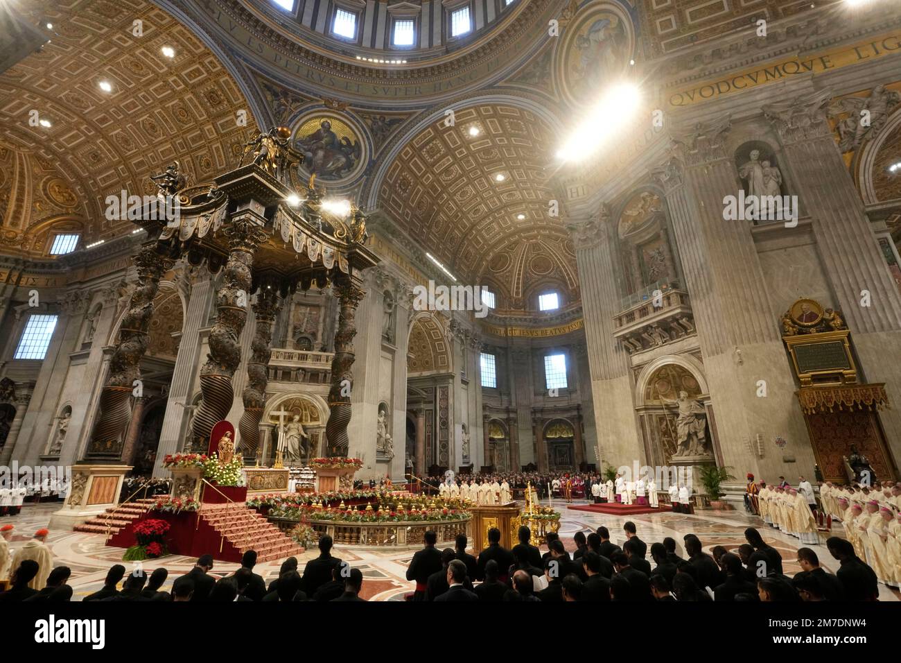 Pope Francis presides over an Epiphany mass in St.Peter's Basilica, at ...