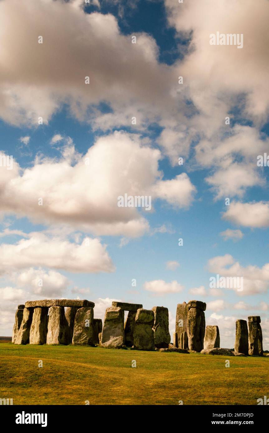 Prehistoric monument Stonehenge on Salisbury Plain in Wiltshire ...