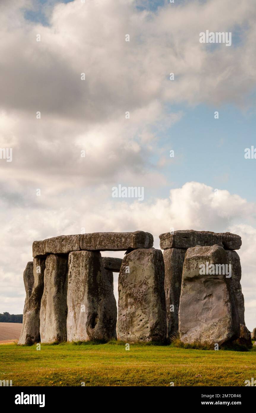 Prehistoric monument Stonehenge on Salisbury Plain in Wiltshire ...