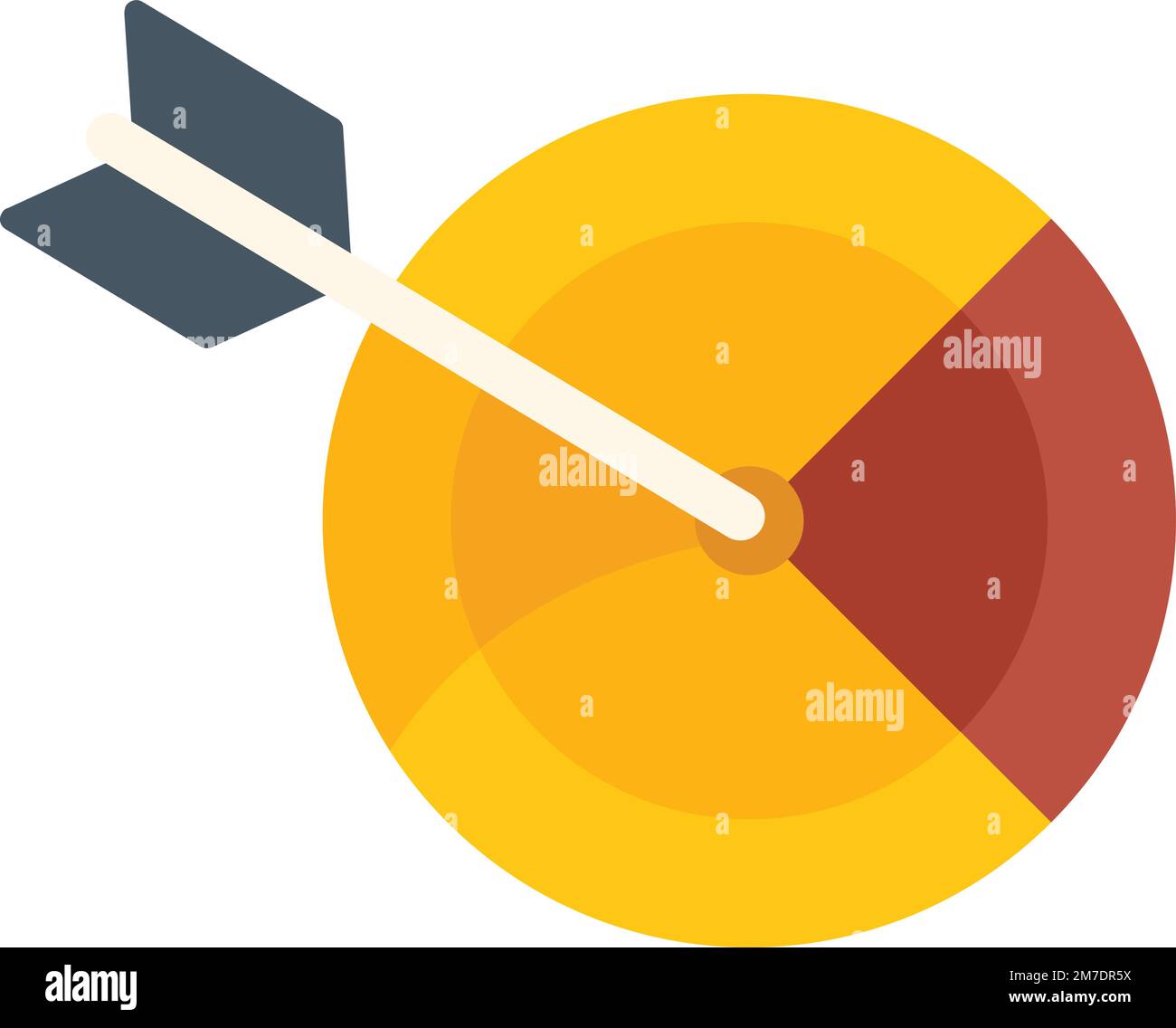Target market icon flat vector. Customer chart. Sale pie isolated Stock ...