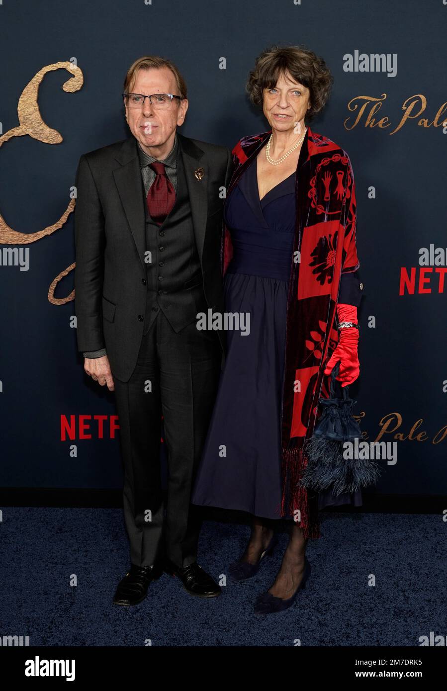 Timothy Spall and his wife Shane pose together at the premiere of the ...