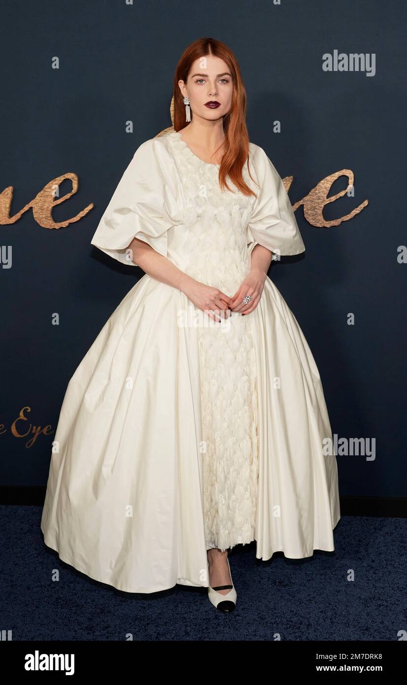 Lucy Boynton poses at the premiere of the film "The Pale Blue Eye ...