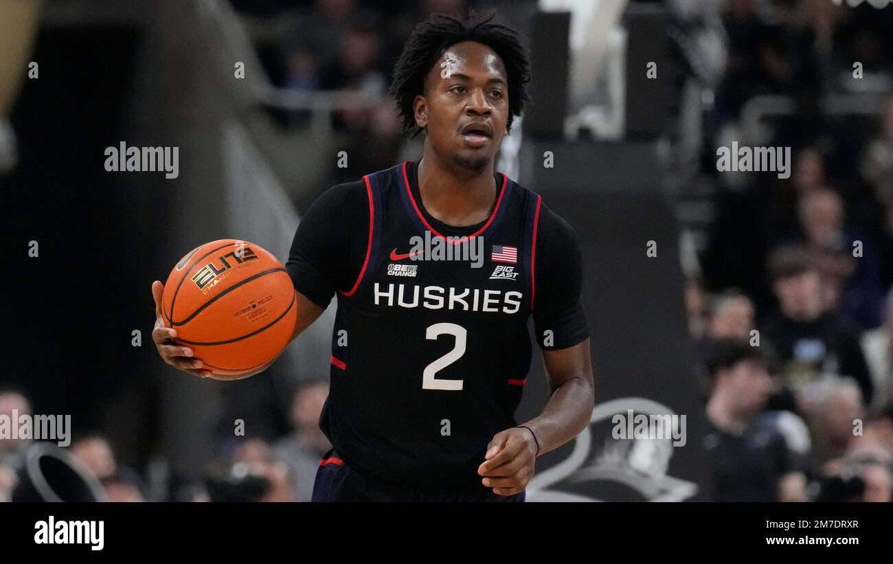 Connecticut Huskies guard Tristen Newton (2) during an NCAA college ...