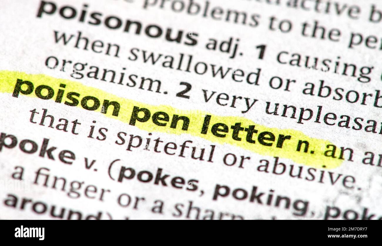 poison pen letter Stock Photo - Alamy
