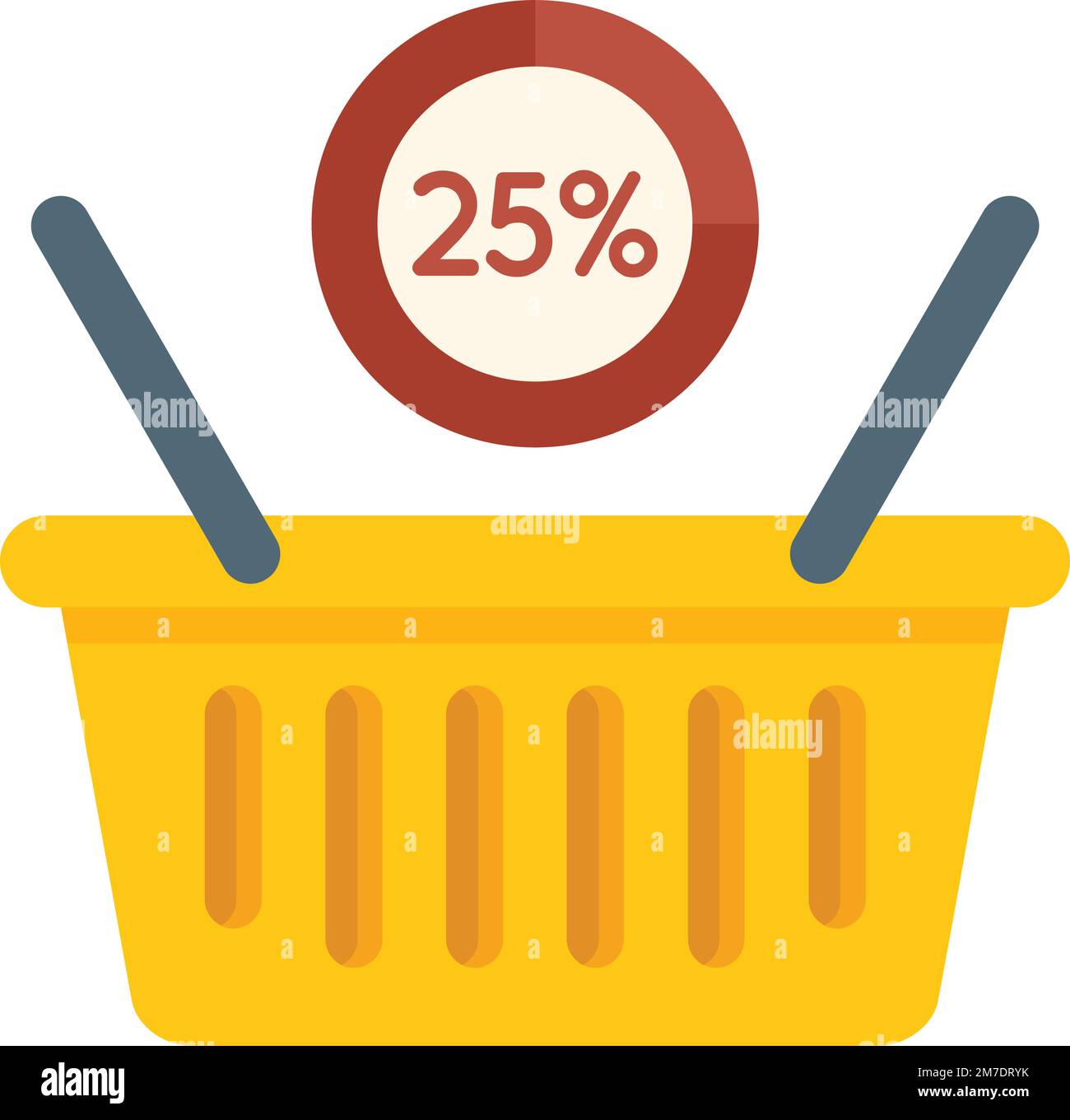 Shop basket icon flat vector. Market target. People chart isolated ...