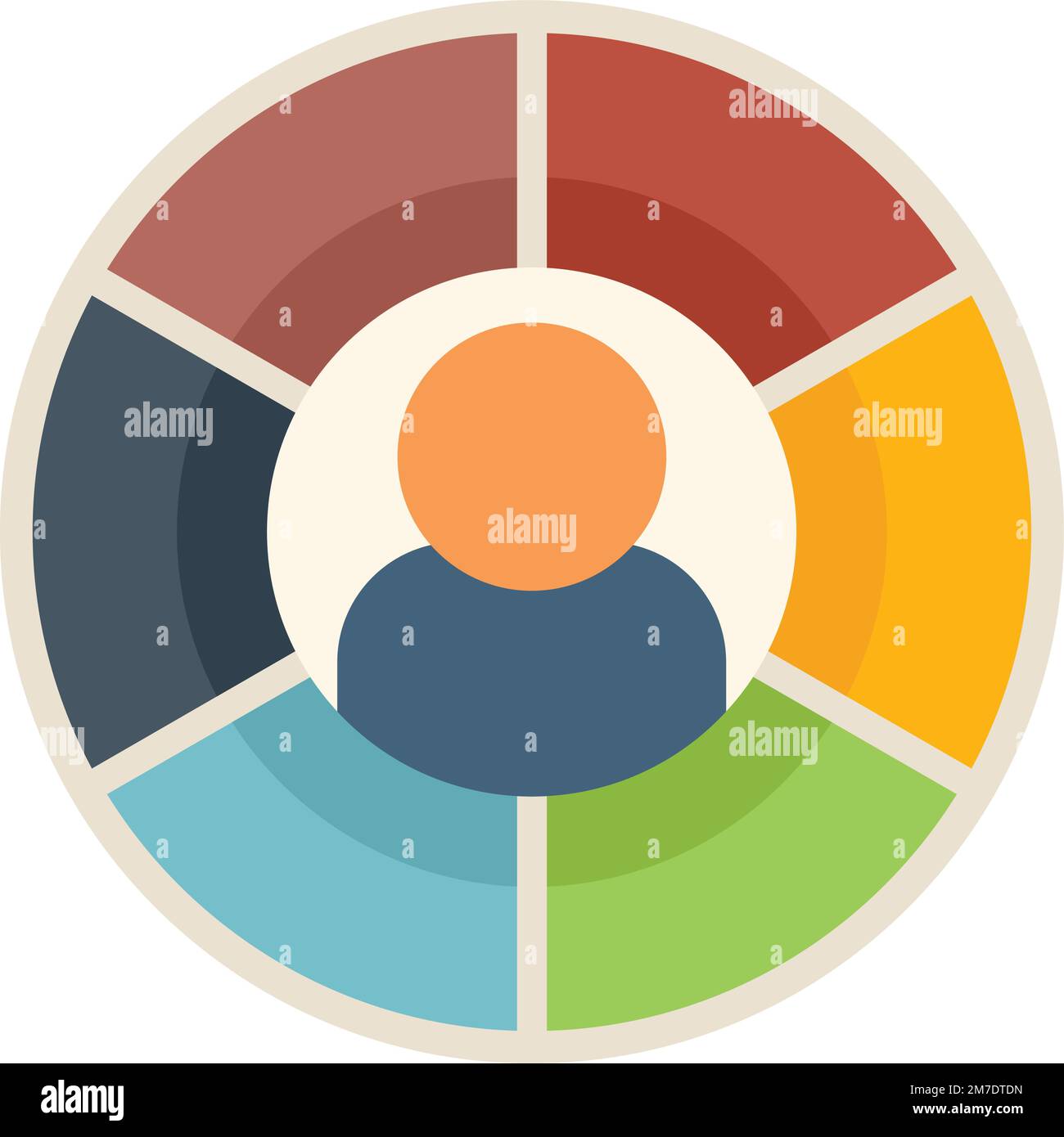 Pie chart segment icon flat vector. Market target. Business share isolated Stock Vector Image ...