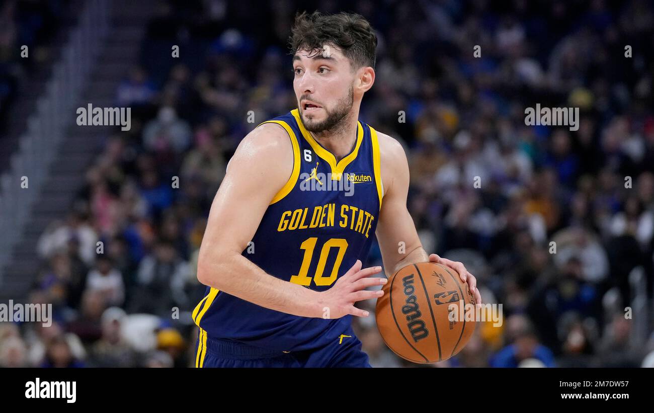 Golden State Warriors guard Ty Jerome during an NBA basketball game ...