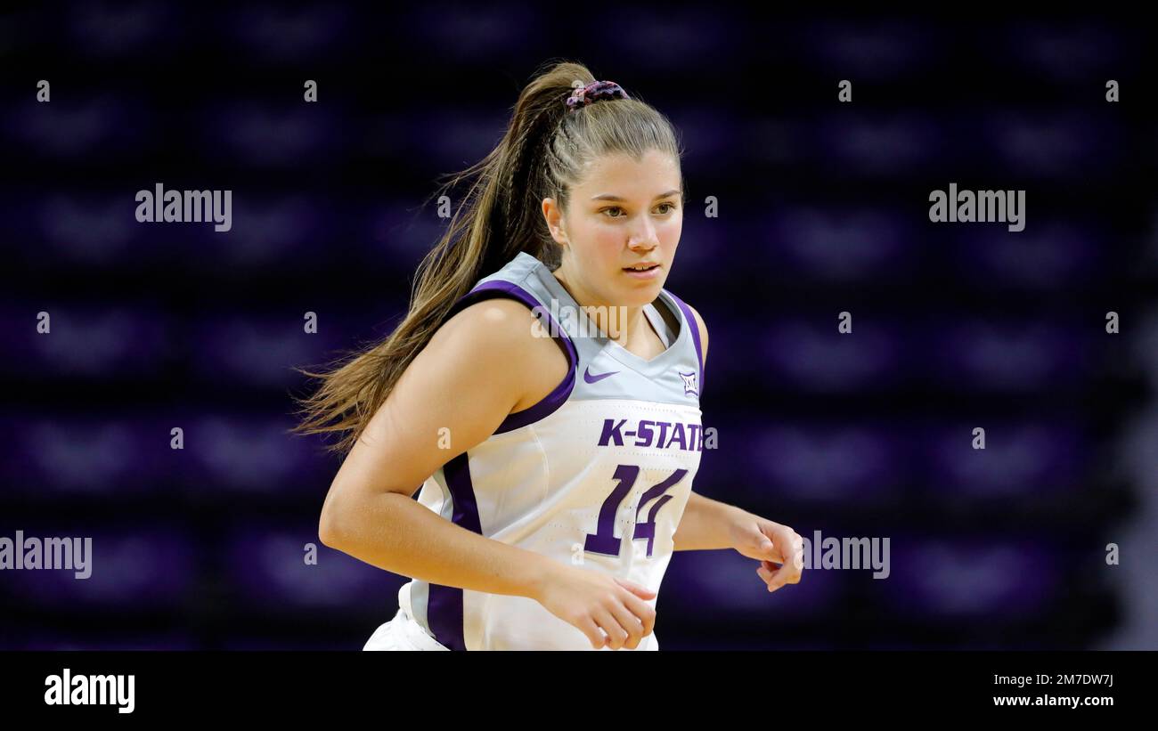 Kansas State guard Rebekah Dallinger during an NCAA college basketball ...