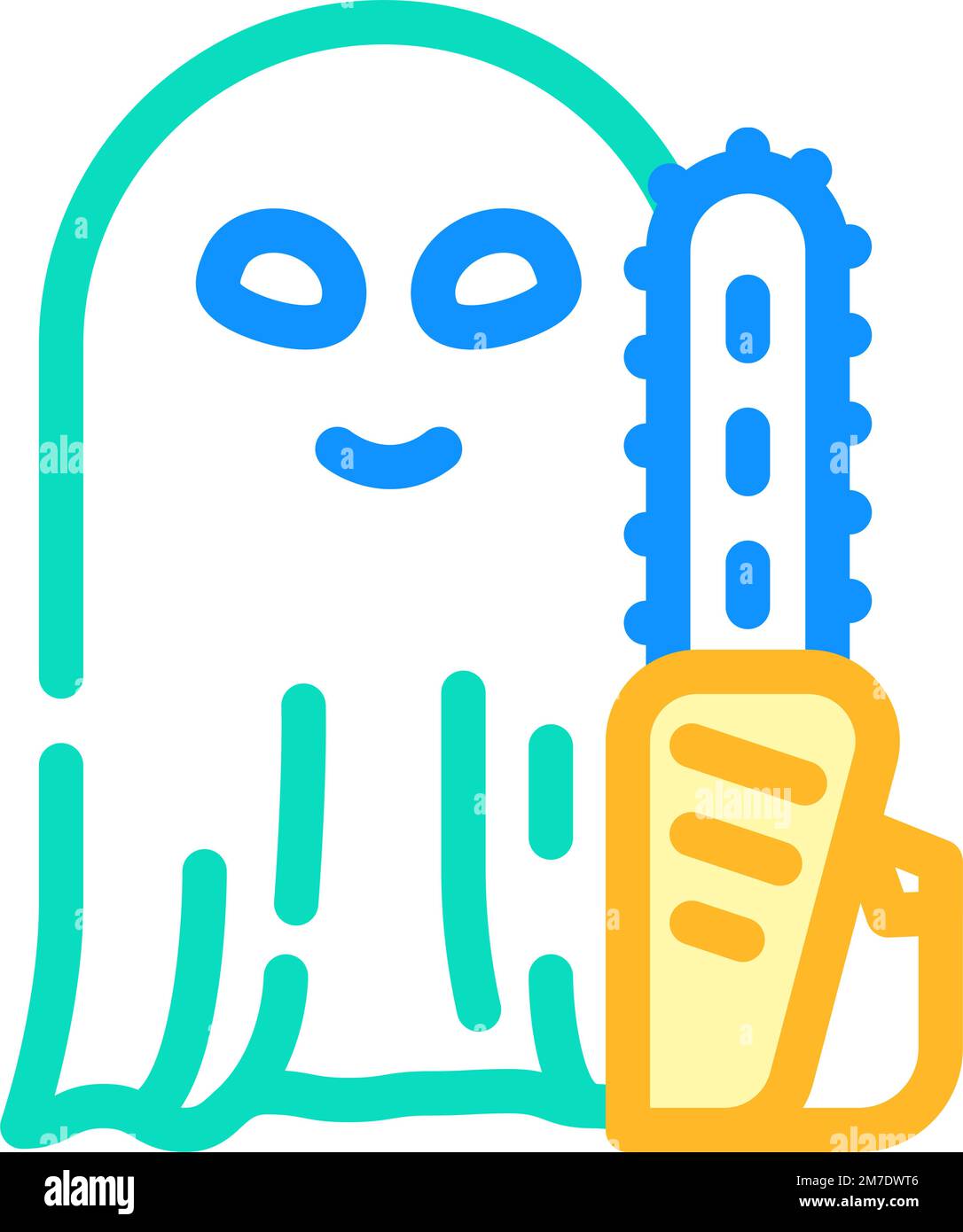 horror ghost color icon vector illustration Stock Vector Image & Art ...
