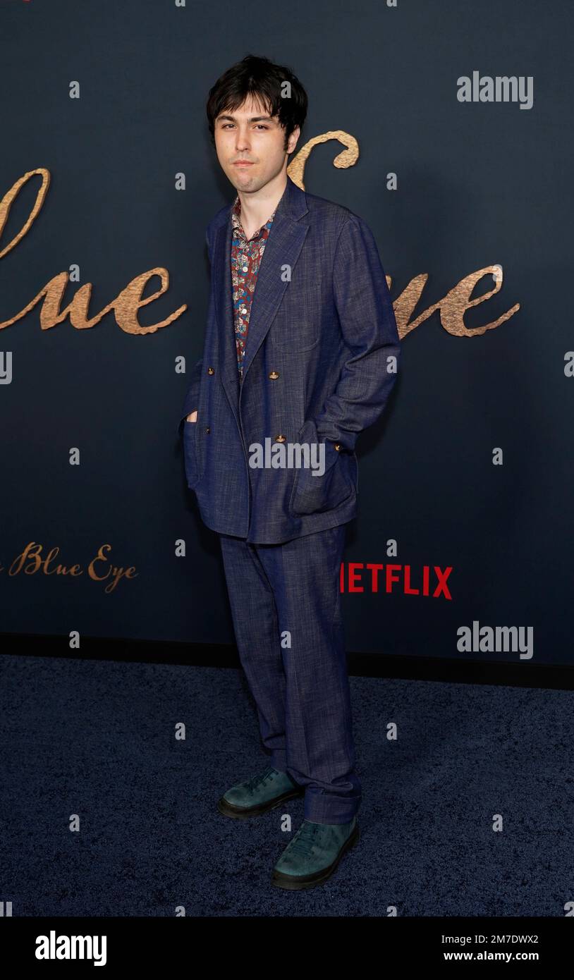 Joey Brooks poses at the premiere of the film "The Pale Blue Eye ...
