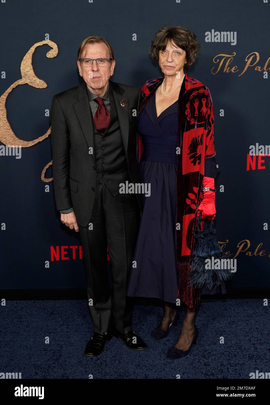 Timothy Spall and his wife Shane pose together at the premiere of the ...