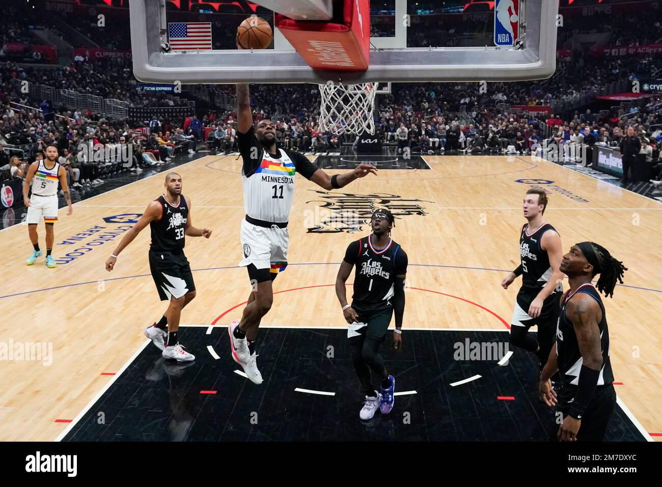 Minnesota Timberwolves center Naz Reid (11) shoots during the first ...