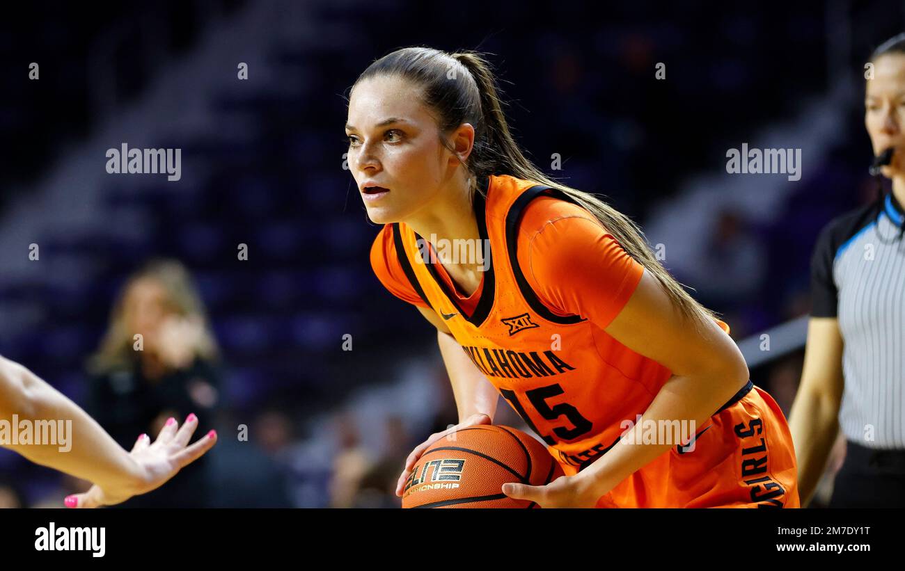 Oklahoma State guard Lexy Keys during an NCAA college basketball game ...