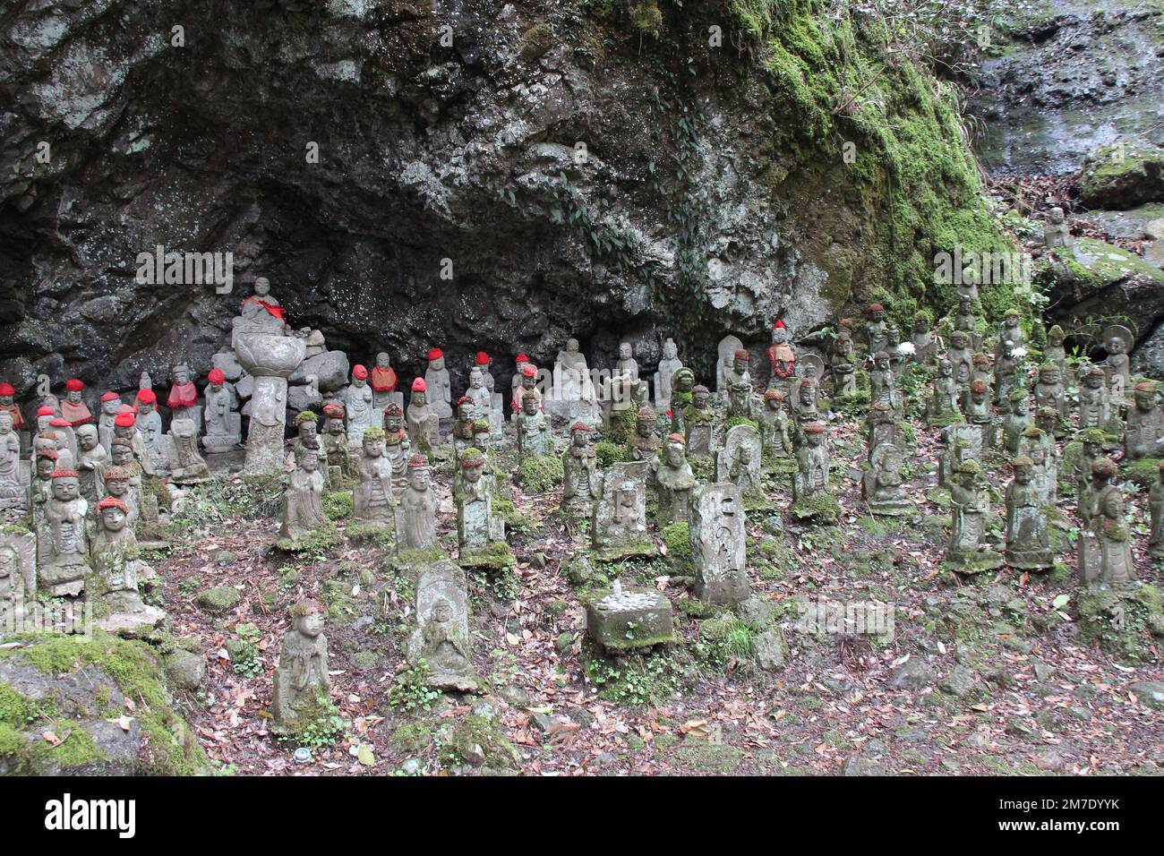 statues of buddhist (?) divinities at tachikue in japan Stock Photo - Alamy
