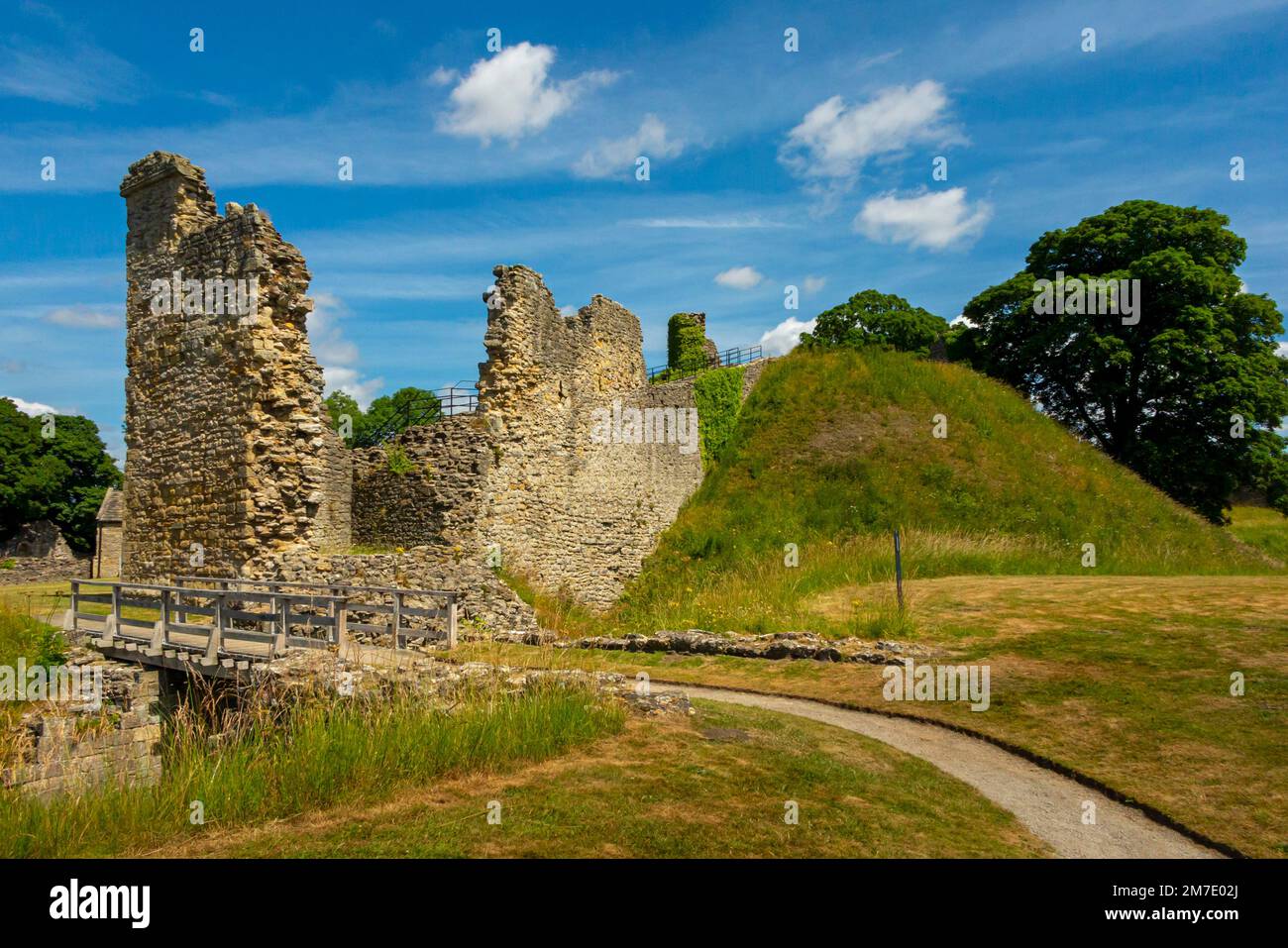 Remains of Pickering Castle a motte and bailey fortification in North ...