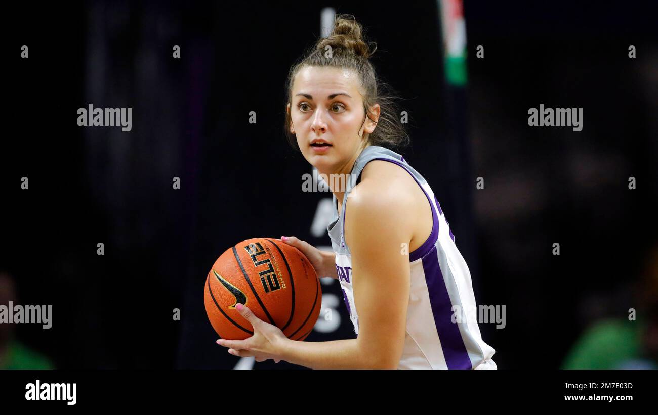 Kansas State guard Emilee Ebert during an NCAA college basketball game ...