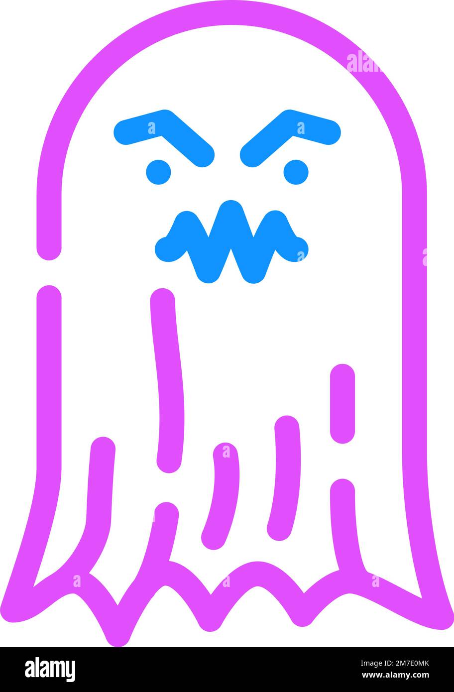 scary ghost color icon vector illustration Stock Vector Image & Art - Alamy