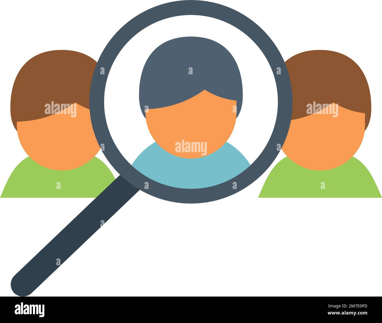 Company people icon flat vector. Target audience. Customer digital ...