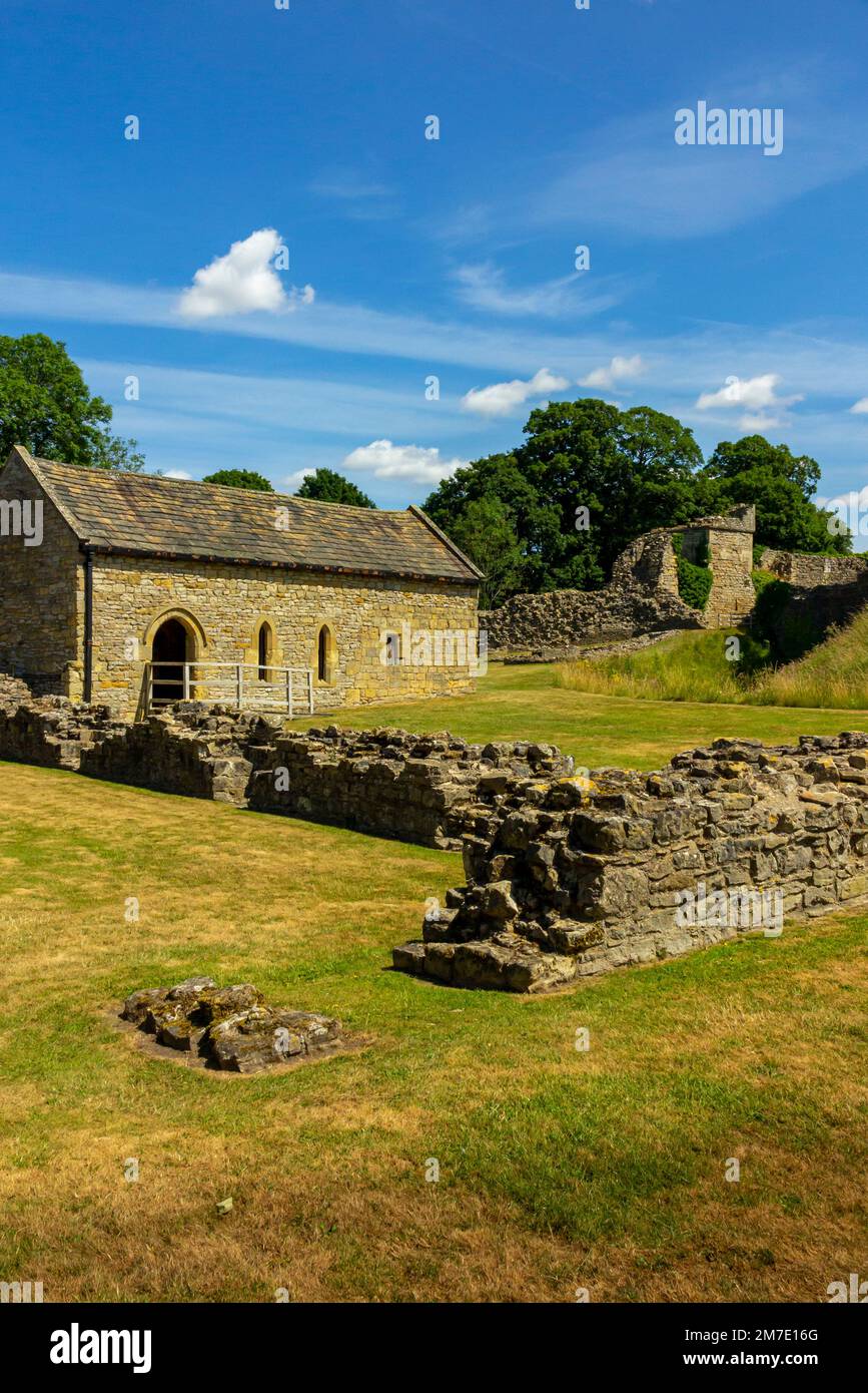 Remains of Pickering Castle a motte and bailey fortification in North ...