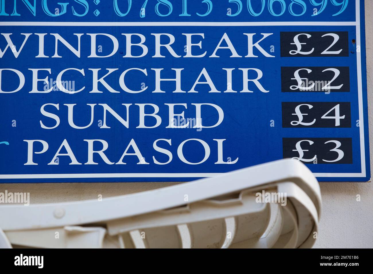 Signage on Saunton Sands beach, North Devon coastline, UK advertsing ...