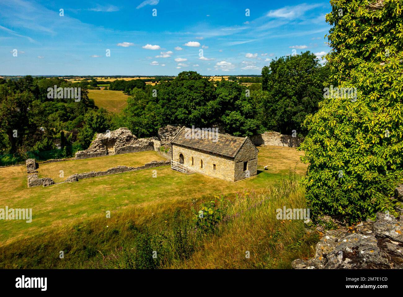 Remains of Pickering Castle a motte and bailey fortification in North ...