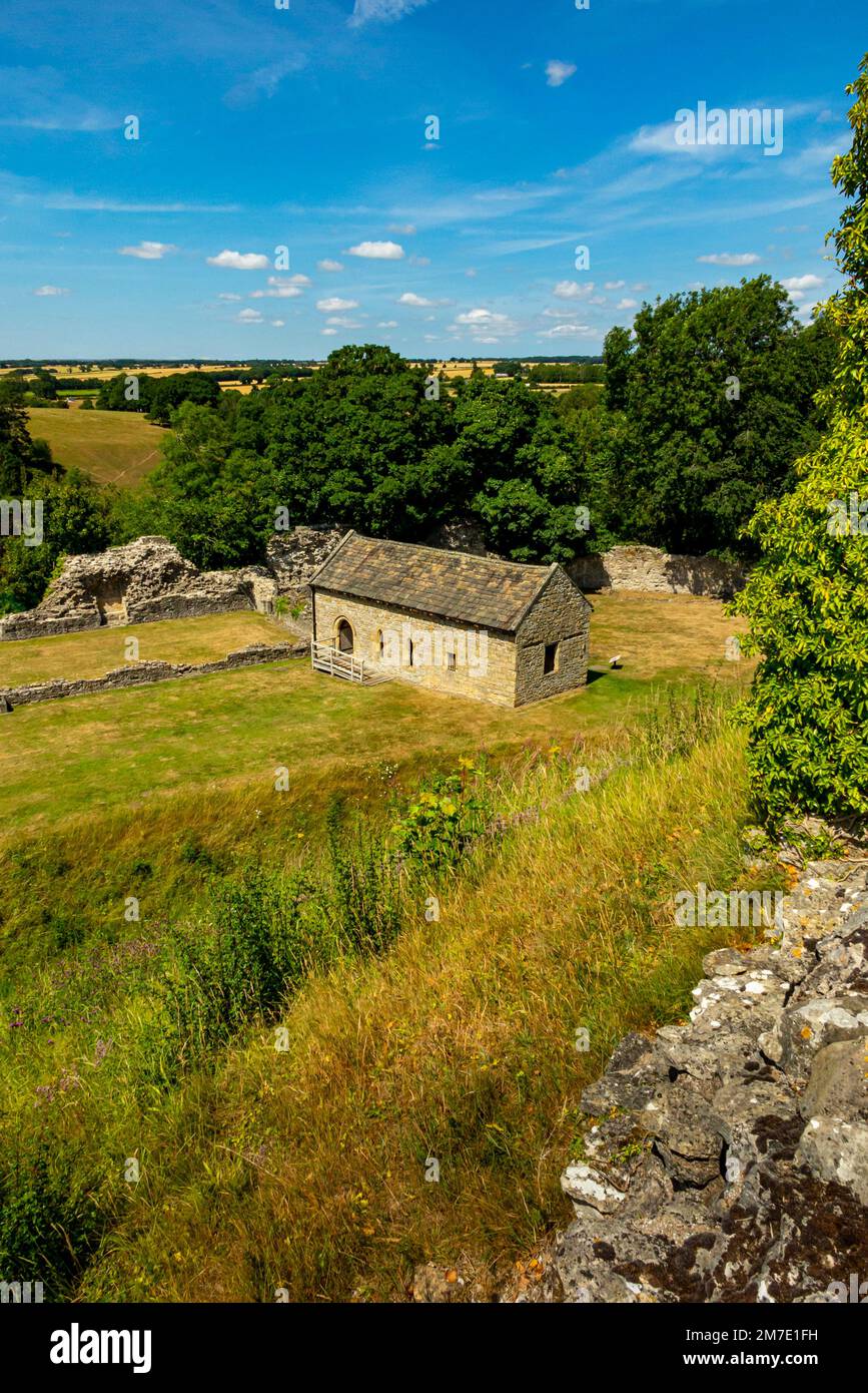 Remains of Pickering Castle a motte and bailey fortification in North ...