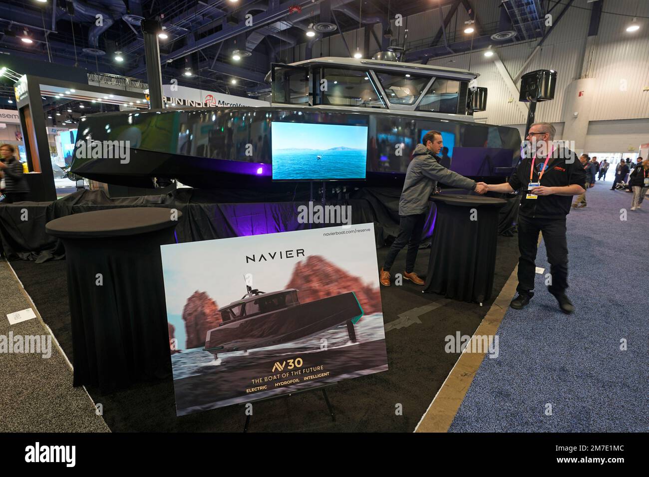 The NAVIER 30 is shown at the NAVIER booth during the CES tech show ...