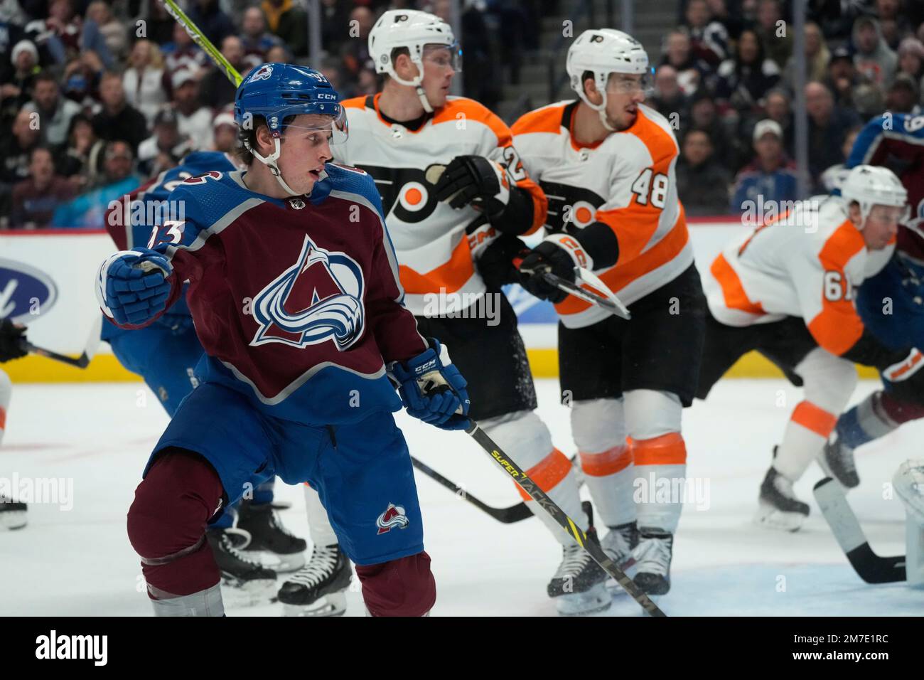 Colorado Avalanche center Jean-Luc Foudy (93) in the third period of an ...