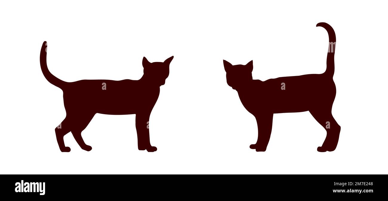 Cats black side Stock Vector Images - Alamy