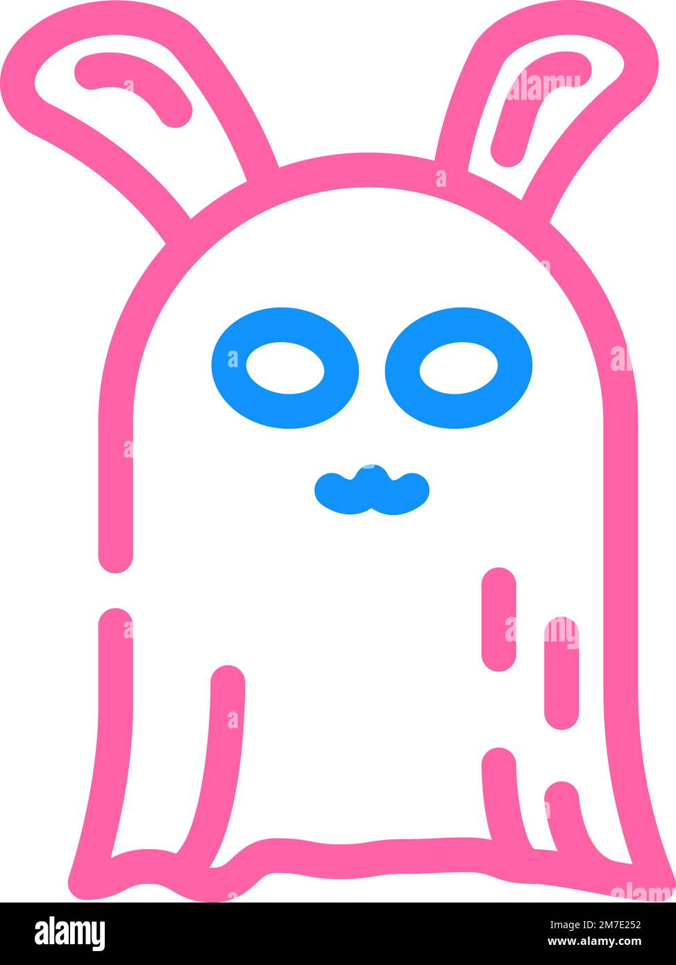 bunny ghost color icon vector illustration Stock Vector Image & Art - Alamy
