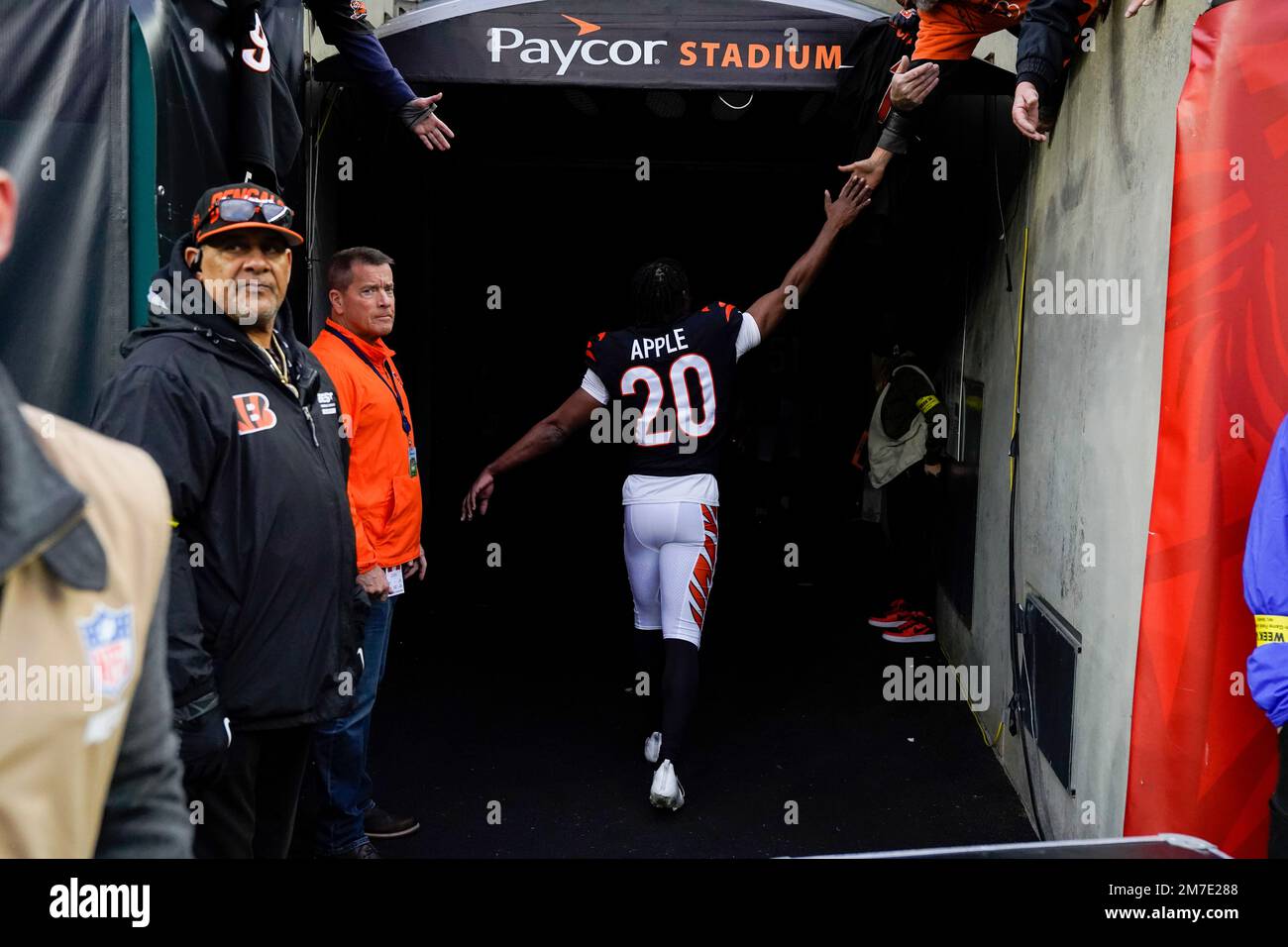 Cincinnati Bengals cornerback Eli Apple (20) celebrates with fans ...